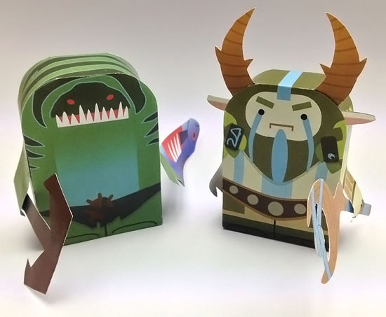 Tenha seu papercraft do Tidehunter e do Nature's Prophet | Hu3br